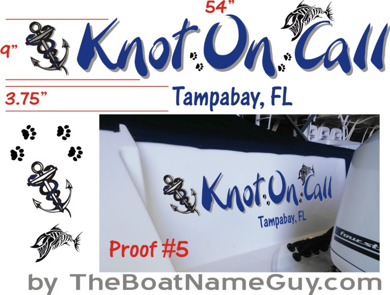 Knot On Call – Boat Name Design Install Tampa Clearwater St. Petersburg ...